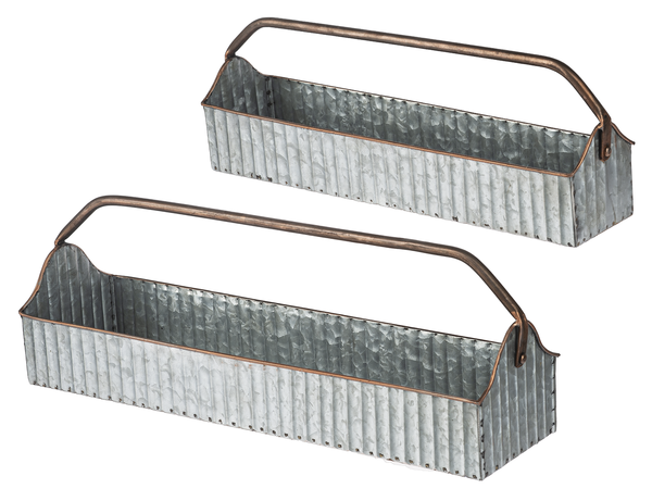 Copper Handle Trough Planter | Timber & Fieldstone