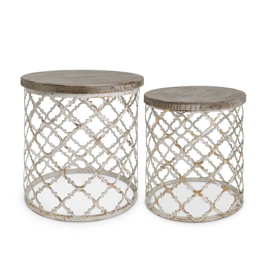 Metal Moroccan Quatrefoil Side Table | Timber & Fieldstone